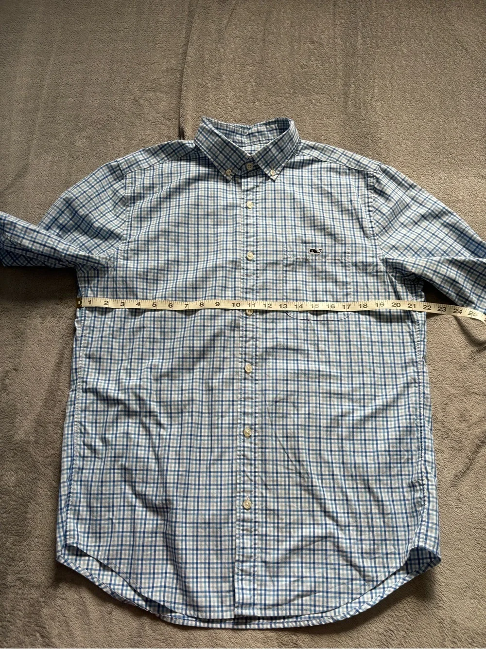 Vineyard Vines | Shirts | Vineyard Vines Shirt Mens Medium Blue Plaid ...